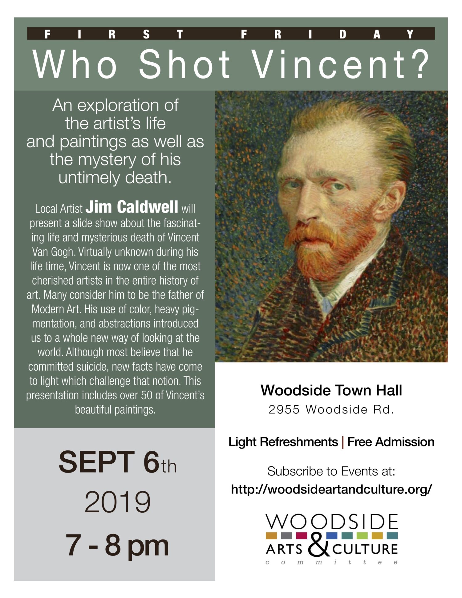 Who Shot Vincent? – Town of Woodside Arts & Culture Committee